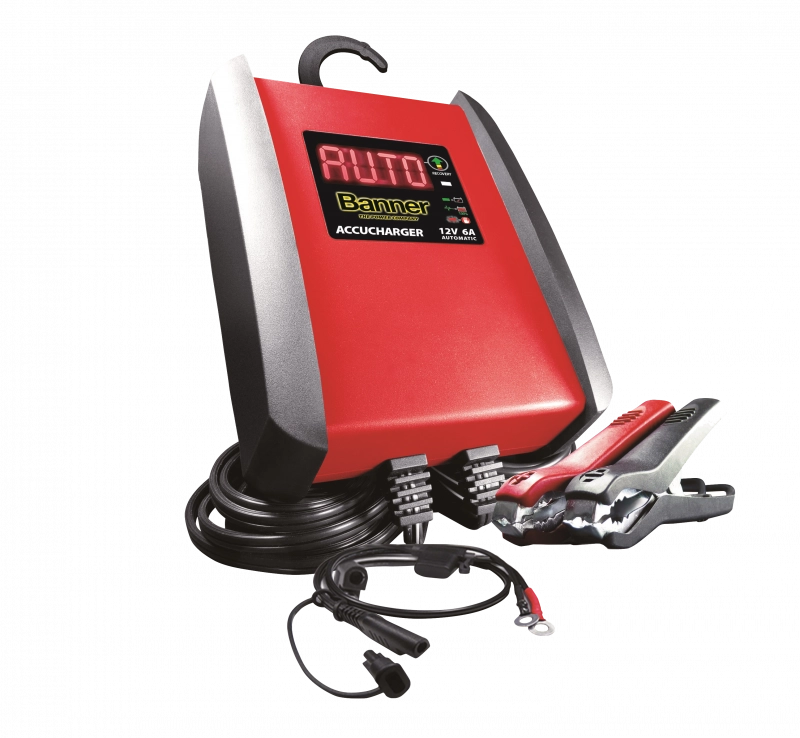 ⊳ Chargeur pour voitures, motos et bateaux | Banner Accucharger 6A 12V ...